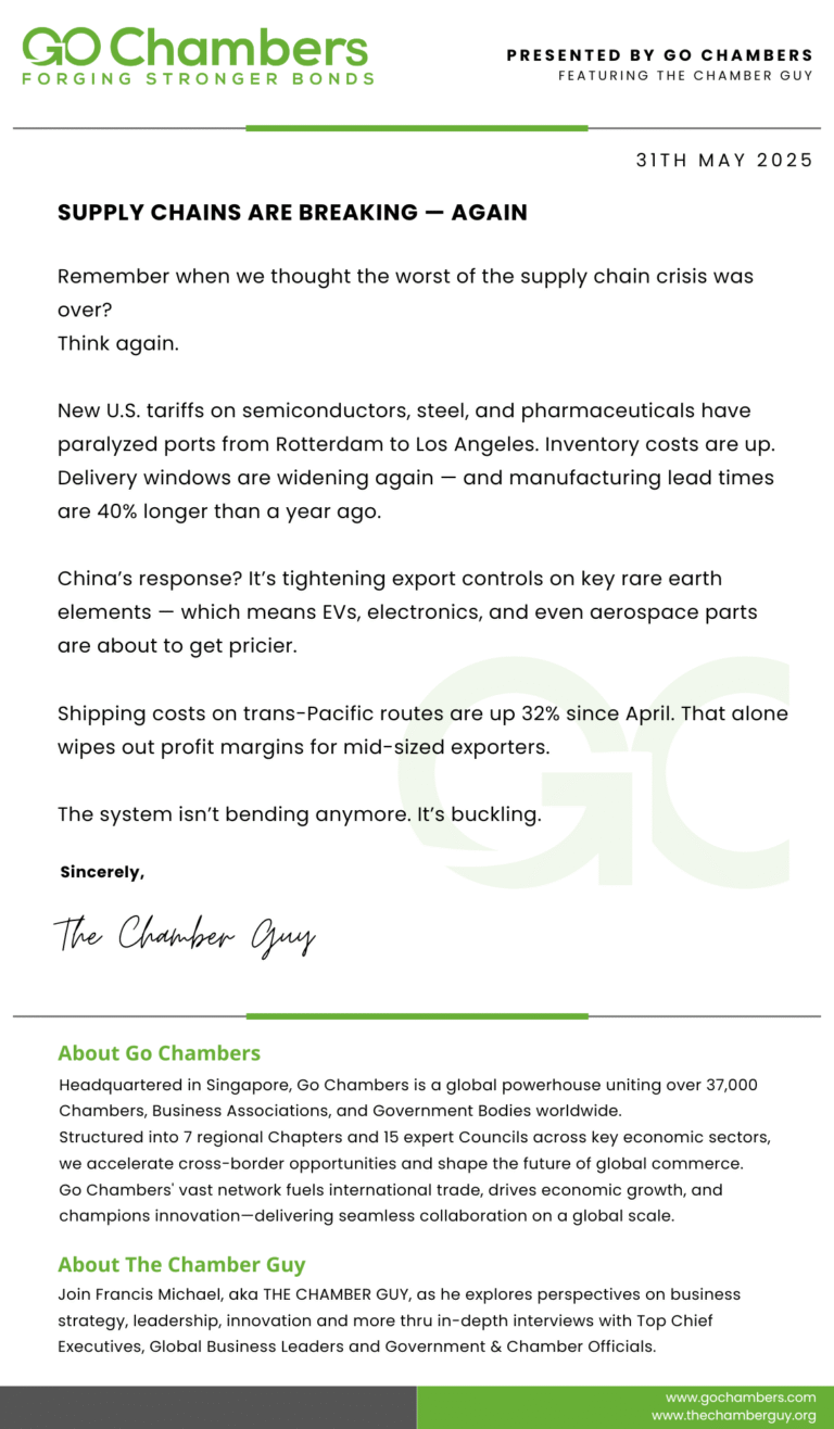Supply Chains Are Breaking — Again – Go Chambers